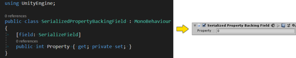 properties and methods in unity inspector