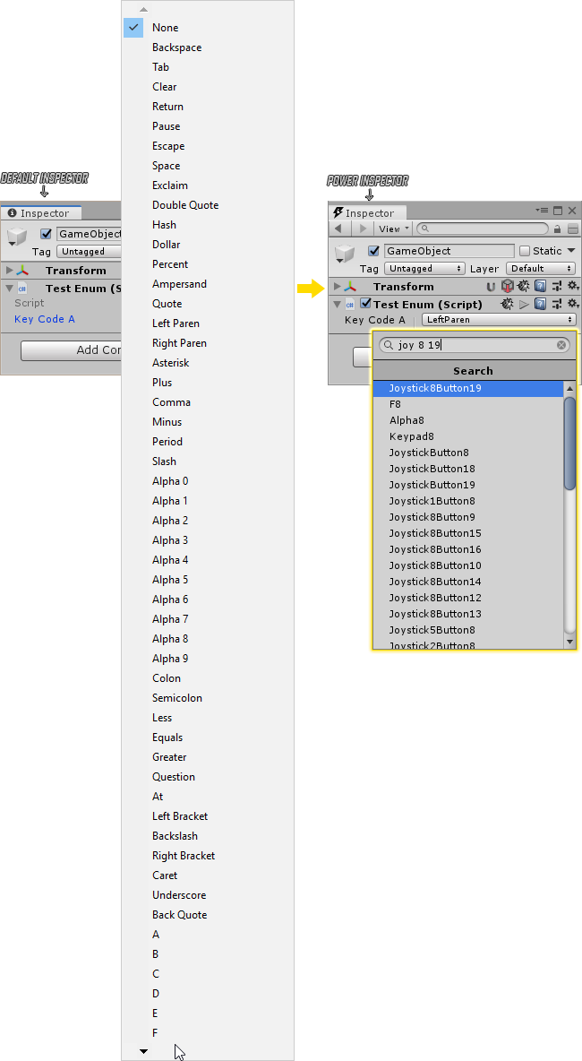 Better Enum Fields for Unity